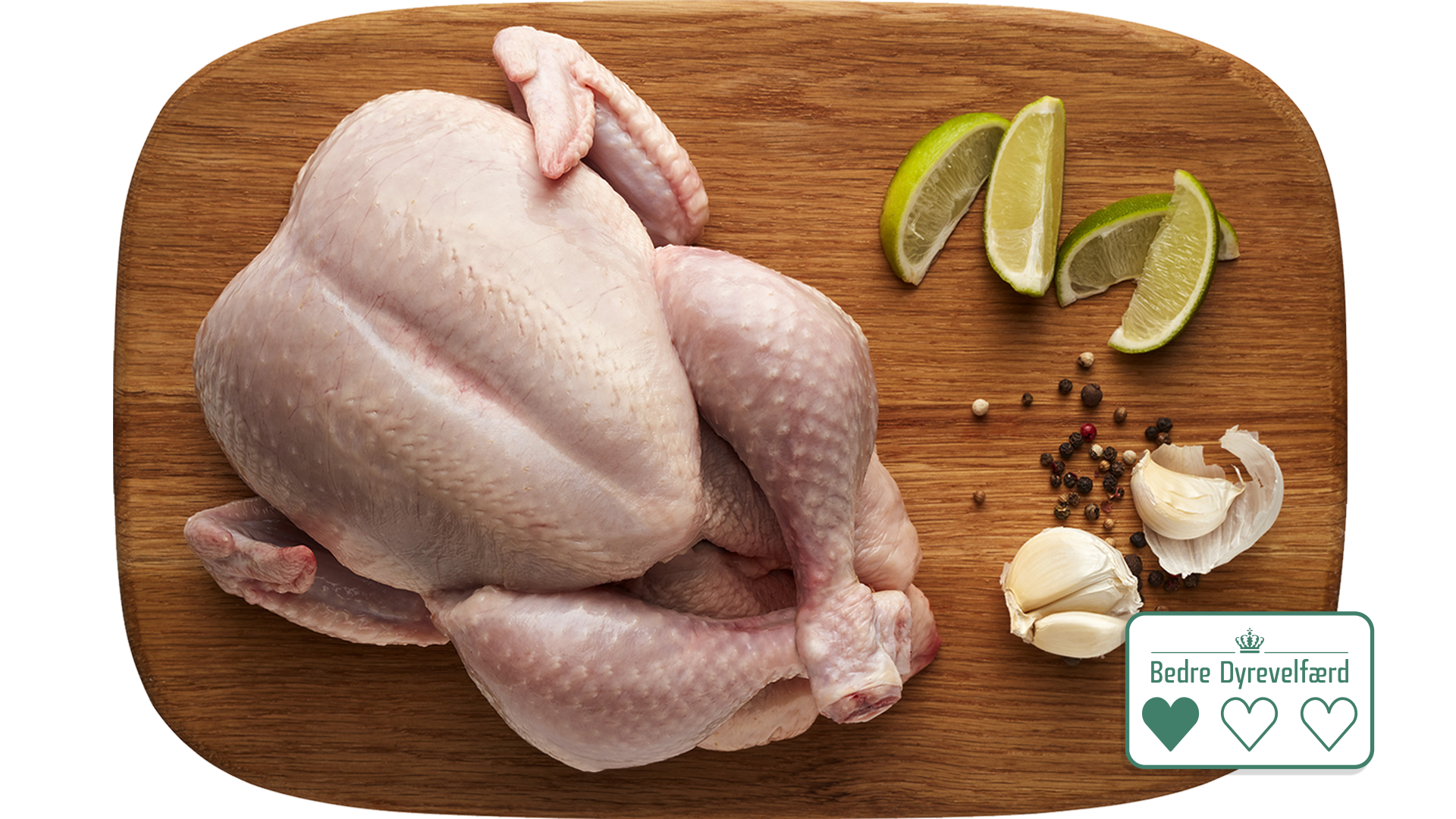 Hel kylling 1300 g. 1-hjertet. Frost